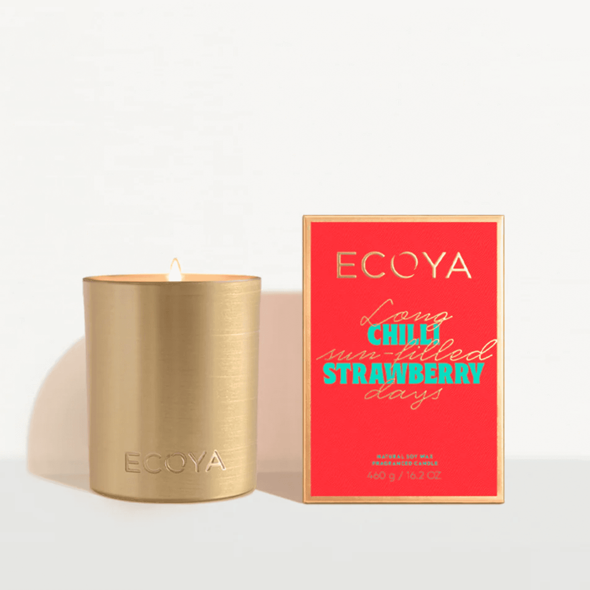 Chilli Strawberry Goldie Candle 460g | Ecoya Holiday | Wild Poppies